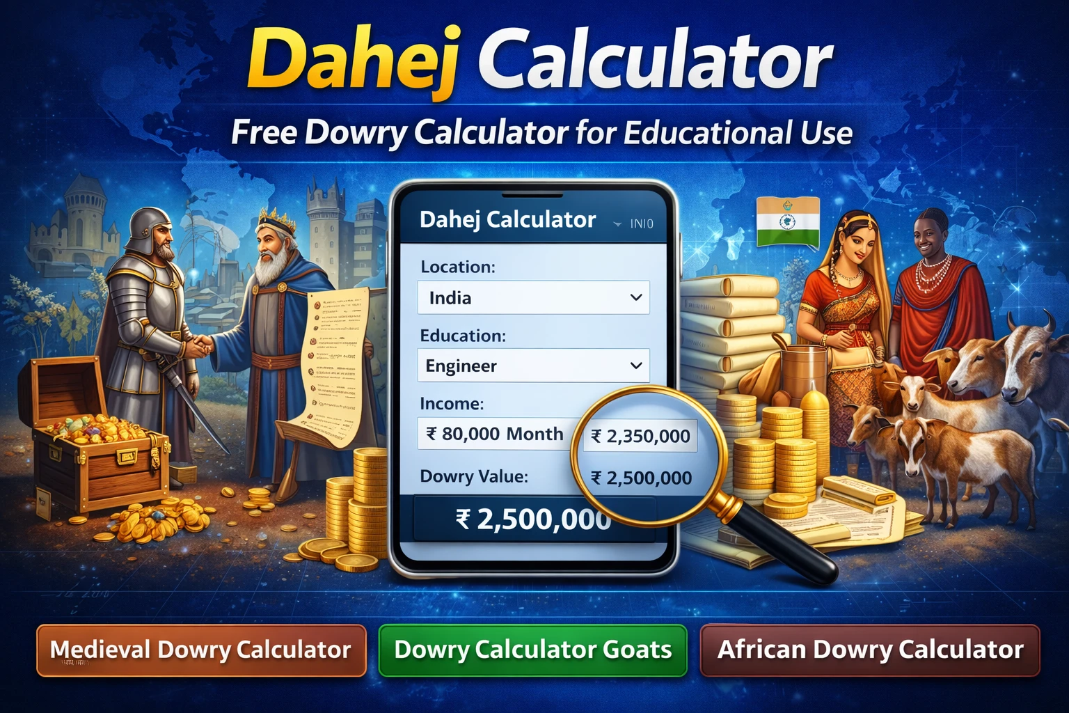 Dahej Calculator – Calculate Dowry Value Online for Cultural ...